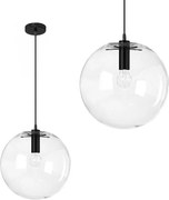 Toolight - Závěsné svítidlo Lassi 30cm APP308-1CP, E27, černá, OSW-00340