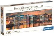 Clementoni - Puzzle 1000 Panorama Zářivý Amsterdam