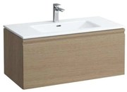 Laufen Pro S - Skříňka s umyvadlem, 100x50 cm, 1 zásuvka, světlý dub H8609654791041