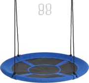 Outsunny Ø110cm venkovní hnízdo, do 150 kg, nastavitelná dětská houpačka, ocel, modrá | Aosom.de