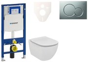 Cenově zvýhodněný závěsný WC set Geberit do lehkých stěn / předstěnová montáž+ WC Ideal Standard Tesi 111.300.00.5NF3