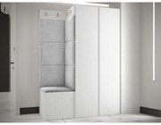 Předsíňová sestava Towiro Slim XXIII, Barva: bílá, Barva látek:: Abriamo 06