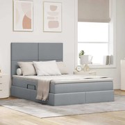 Postel s úložným prostorem a matrací Světle šedá 140 x 190 cm 3371715