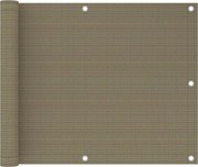Balkónová zástěna taupe 75 x 300 cm HDPE 310956