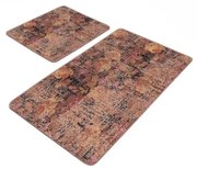 Hnědé sametové koupelnové předložky v sadě 2 ks 60x100 cm – Mila Home