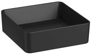 Jika Cubito Pure - Umývátko na desku, 38x38 cm, bez přepadu, matná černá H8184227161121