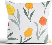 MK Lůžkoviny Bavlněný povlak na polštář Renforcé 40 x 40 cm - Květy tulipánů oranžové