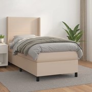 Box spring postel s matrací cappuccino 100x200 cm umělá kůže 3132368