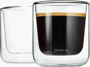 Sada dvouplášťových skleněných pohárků Nero, 2 díly