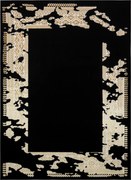 Dywany Łuszczów, Kusový koberec Allure 1965 black/gold, 120x170, černá, kancelář