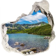 Wallmuralia Díra 3D ve zdi nálepka Údolí Tatry 75x75 cm