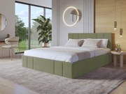 Eka Čalouněná postel SAMANTA - Kronos 90x200 cm Barva látky: Olivová (Kronos 46)