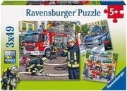 Puzzle ravensburger puzzle 093359 záchranné složky v akci 3x49 dílků