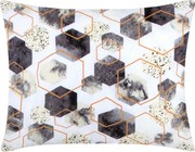 Bavlněný povlak na polštář Hexagon stracciatella Velikost: 70 x 90