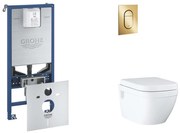 Grohe Rapid SLX - Set předstěnové instalace, klozetu, sedátka SoftClose a tlačítka Arena Cosmopolitan S, Cool Sunrise SANI11BB4115