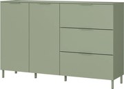 Zelená matná komoda 151x98x40 cm Savoca – Germania