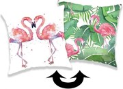 Jerry Fabrics Polštářek s flitry Flamingo 01 40x40 cm