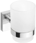 Sapho X-SQUARE - Sklenička s držákem, sklo/chrom XQ903
