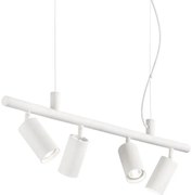Ideal Lux - LED Lustr na lanku DYNAMITE 4xGU10/7W/230V CRI 90 bílá