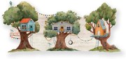 Zelený dětský nástěnný věšák Tree House - Little Nice Things