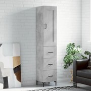 Skříň highboard betonově šedá 34,5x34x180 cm kompozitní dřevo