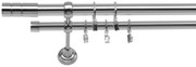 Dvouřadá Garnýž Cylinder 25/19 mm ocelový efekt 140 cm