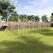Psí kotec černý 37,51 m² ocel 3082242