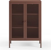 Vínová kovová skříňka 70x100x40 cm Fayna – Marckeric
