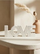 Sinsay - Stojací dekorace ve tvaru nápisu LOVE - bílá