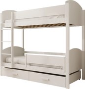 ADRK Furniture Dětská patrová postel Jori s bariérkou 180x80 s matrací CH-JOR-W-180-BAR-M