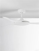 NV 9952360 Stropní ventilátor BLAIRE tělo z hliníku matná bílá a sklo 3ABS bílé listy - NOVA LUCE