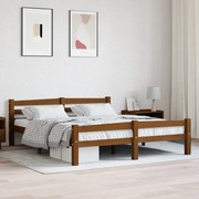 Rám postele medově hnědý masivní borovice 160 x 200 cm 322079