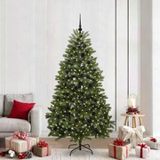 Umělý vánoční stromeček 210 cm 300 LED Teplá bílá PVC a ocel 3395695