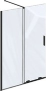 Ravak Roll - Sprchová stěna Walk-In 100x195 cm, černá/čiré sklo X9WVA0300Z1