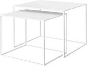 Bílé kovové konferenční stolky v sadě 2 ks 50x60 cm Fera – Blomus