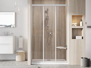 Ravak Supernova sprchové dveře trojdílné ASDP3-90 x 198 cm satin+transparent 00V70UR2Z1