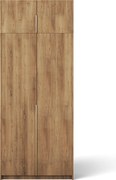 ADRK Furniture Bregma II s nástavcem Skříň s otočnými dveřmi ADRK-W-BREG-100-AG