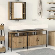 Koupelnové umyvadlové jednotky 3 ks Hnědá 80 x 30 x 60 cm 3334398