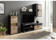 Obývací stěna BRICK hnědá/černá 5907758722770