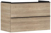 Hansgrohe Xelu Q - Umyvadlová skříňka, 63x98x50 cm, 2 zásuvky, přírodní dub/matná černá 54033670