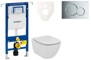 Cenově zvýhodněný závěsný WC set Geberit do lehkých stěn / předstěnová montáž+ WC Ideal Standard Tesi 111.355.00.5NF2