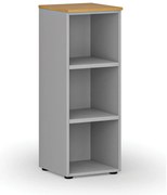 Kancelářský regál PRIMO GRAY, 400 x 420 x 1087 mm, šedá/buk