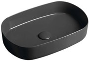 Sapho Infinity - Umyvadlo na desku, 55x36 cm, bez přepadu, antracit 10NF65055-2C