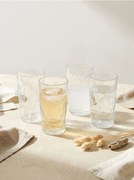 Sinsay - Sada sklenic s reliéfním vzorem palem 4 pack - clear