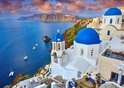 Puzzle enjoy santorini - výhled na lodě, řecko 1000 dílků