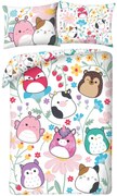 Oboustranné ložní povlečení z mikrovlákna Squishmallows – motiv Flower Friends - 70 x 90 cm + 140 x 200 cm - zipové zapínání