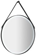 Sapho Zrcadla - Zrcadlo Orbiter s LED osvětlením, průměr 60 cm, matná černá ORL060
