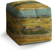 Sablio Taburet Cube Sklizeň - Vincent van Gogh - 50x50x50 cm