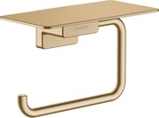 Hansgrohe AddStoris, držák na toaletní papír s poličkou, kartáčovaný bronz, HAN-41772140