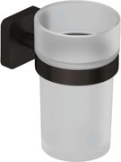 Kludi Vela S - Držák kartáčků a pasty, sklo/broušený Gunmetal 25975N2
